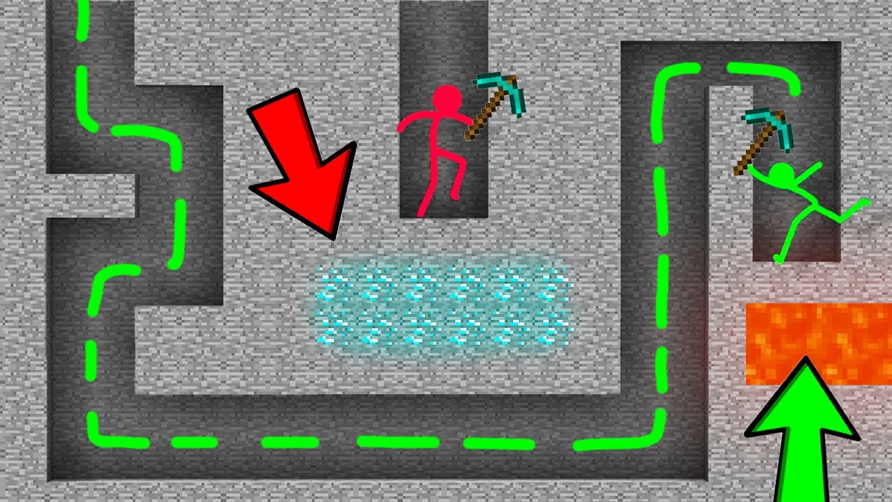 Stickman vs Minecraft fight - VILLAGER MAZE Animation vs Minecraft ...