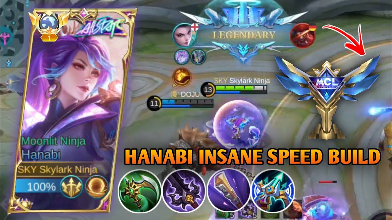 HANABI SPEED BUILD IN MCL! 😱 INSANE DAMAGE! HANABI BEST BUILD 2023 ...