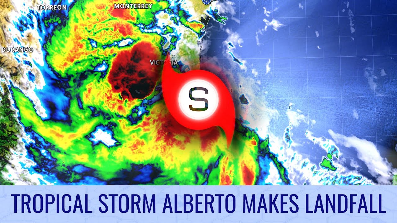 Tropical Storm Alberto makes landfall in Mexico - YouTube