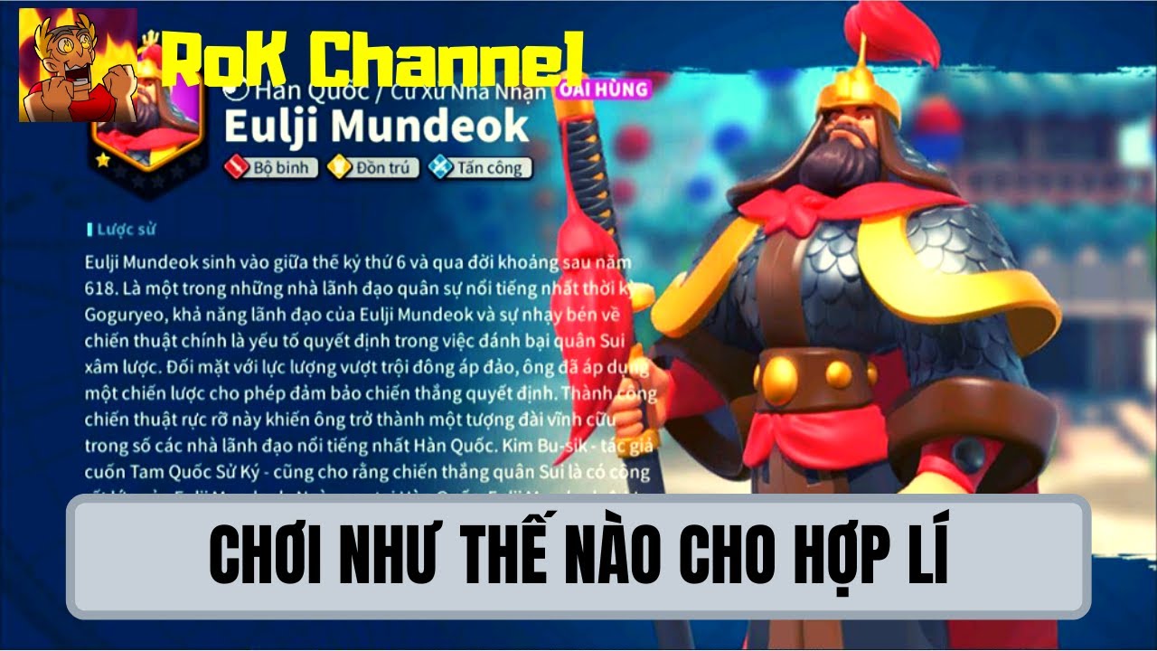 Cách nâng tài năng cho Eulji Mundeok trong Rise of Kingdoms (New) - YouTube
