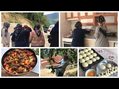 KAYINVALİDE GELİN MUTFAKTA 🌺 DAYIMLAR GİDİYOR 🤕 DEDEM FINDIĞA BAŞLADI 🥰 HARİKA YEMEKLER YAPTIM 😋