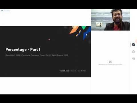Lecture-15 Percentage Part-1 (Ashish Arora Revolution Batch for all banking exam) - YouTube