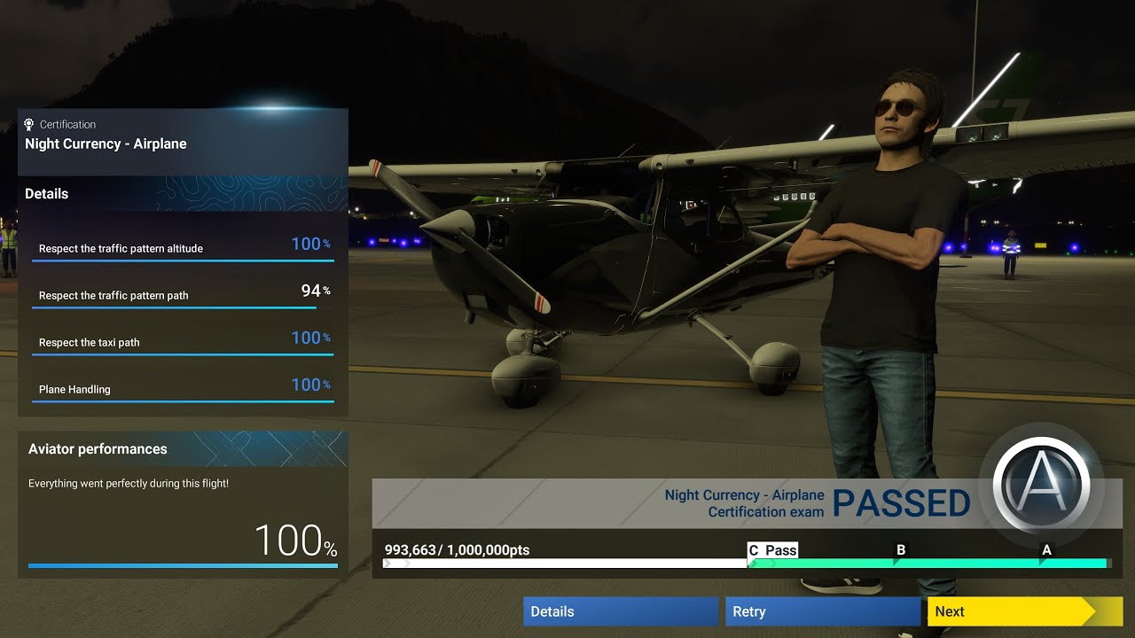 How to pass Night Currency with A Grade Flight Simulator 2024 - YouTube