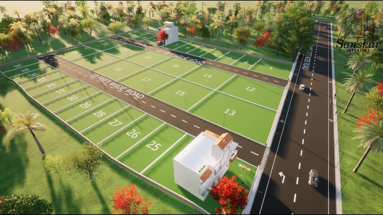 Residential Plotting 3d Walkthrough | Bhugaon, Pune 2023 | Sanskar ...