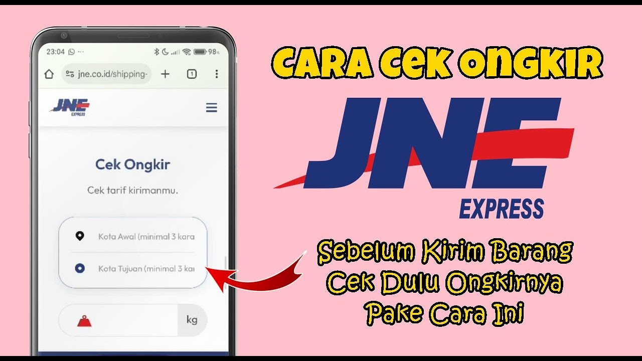 CARA CEK ONGKIR JNE EXPRESS LEWAT HP - YouTube
