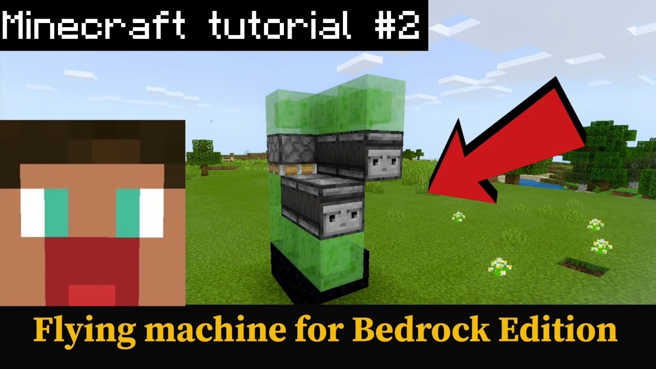 Flying machine tutorial for Bedrock Edition | Minecraft tutorial #2 ...
