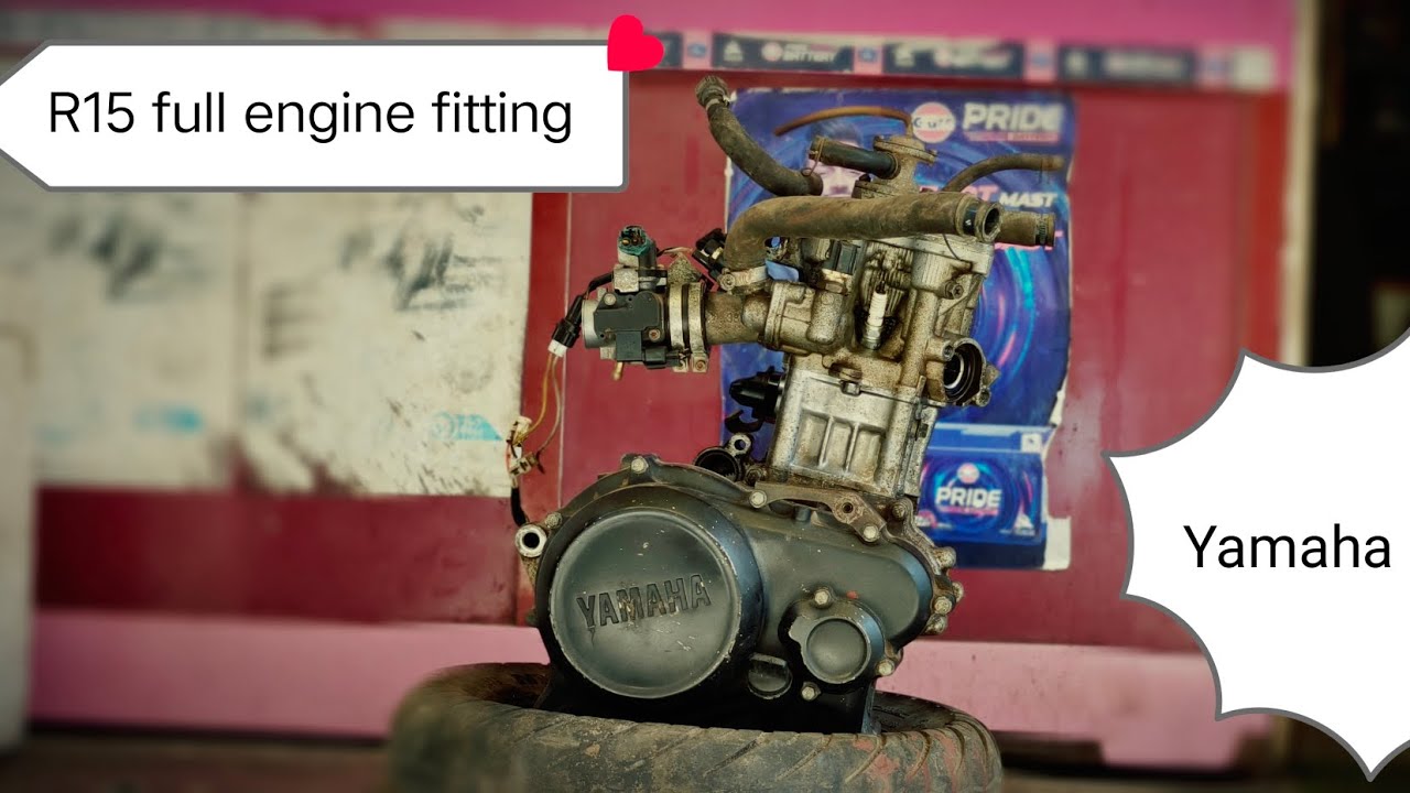 Yamaha R15 v2 full engine fitting | R15 v2 full engine rebuilding ...