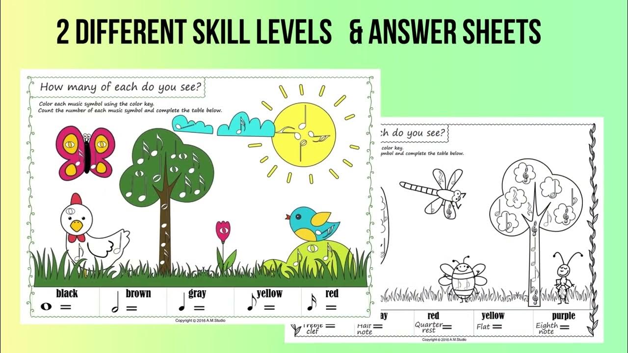 I Spy Music Symbols Coloring Activities | Spring Themed | Find and ...