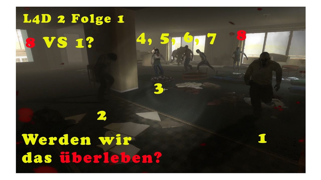 L4D 2 Story Folge 1 Los Leute, wir müssen weg hier !!!! Überall Zombies ...