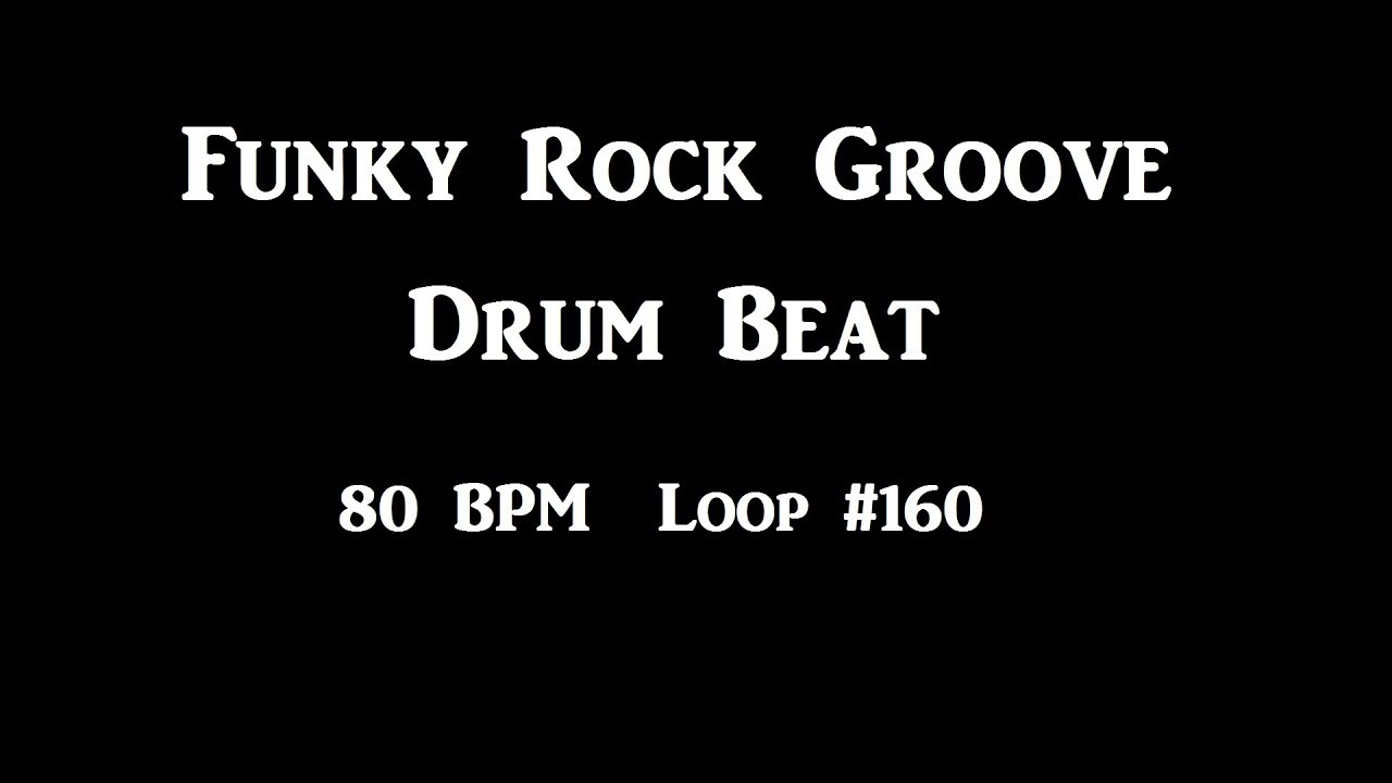 Funky Hard Drum Track 80 BPM, Drum Beats for Bass Guitar, Instrumental ...