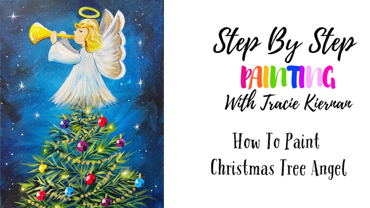 How To Paint "Christmas Tree Angel" - Acrylic Tutorial - YouTube