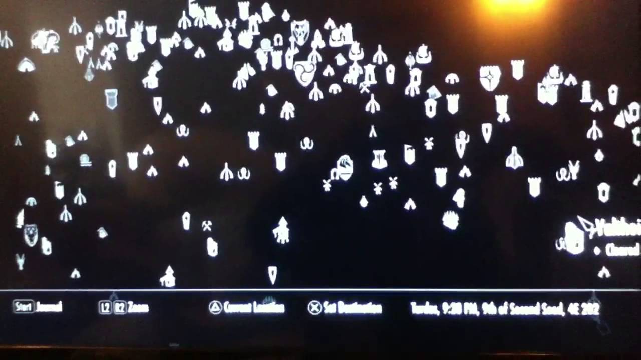 Skyrim glitches - black map - YouTube
