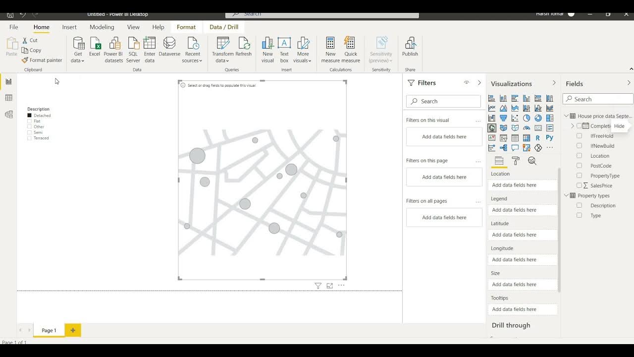 Creating Map In Power BI Desktop || Power BI || Adding slicer to power ...