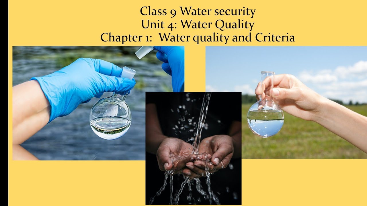 class 9 Water Security unit 4 Water Quality Chapter 1: Water quality ...