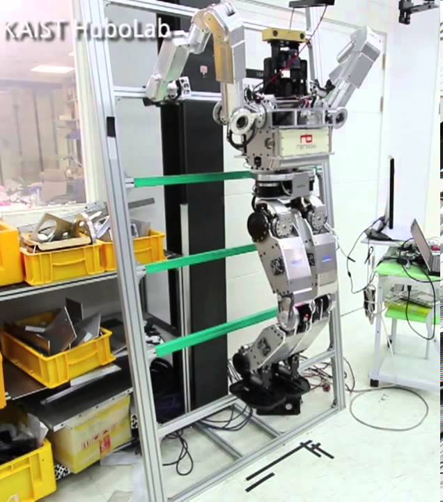 DRC-HUBO climbing a ladder backwards - YouTube