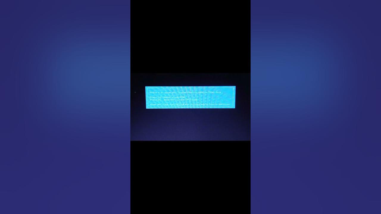 Fixed problem - There is an issue with trusted platform module tpm data - Full Tutorial #shorts ...