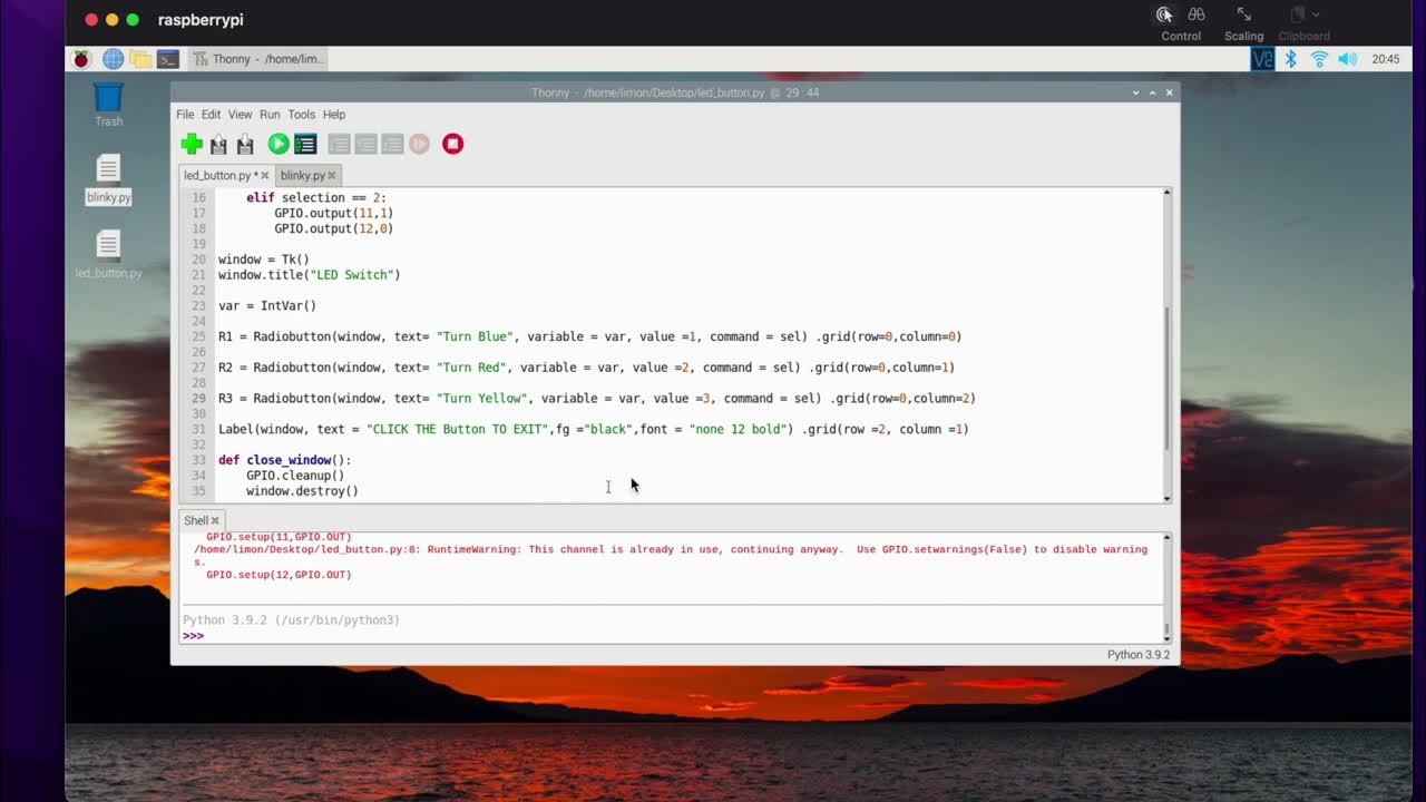 GUI Basics with tkinter Raspberry Pi - YouTube