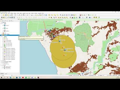 QGIS Buffer & Count points in Polygon - YouTube