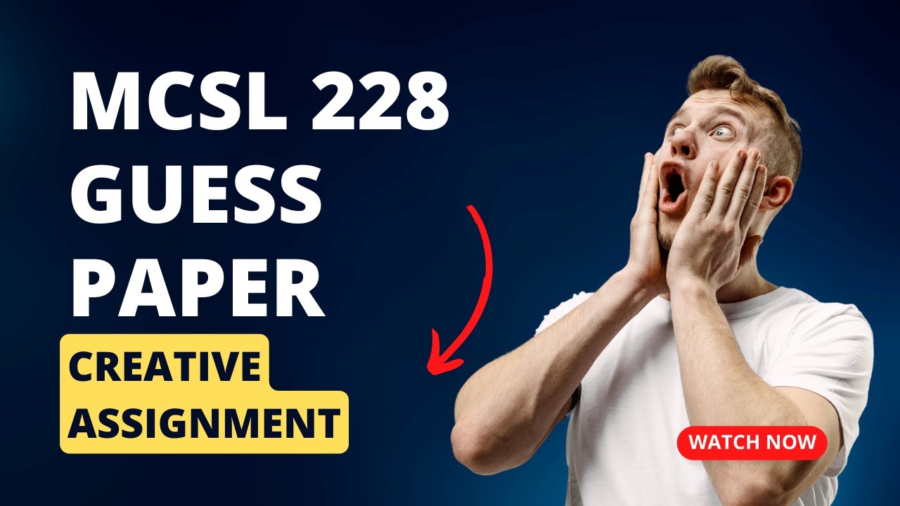 MCSL 228 GUESS PAPER - YouTube