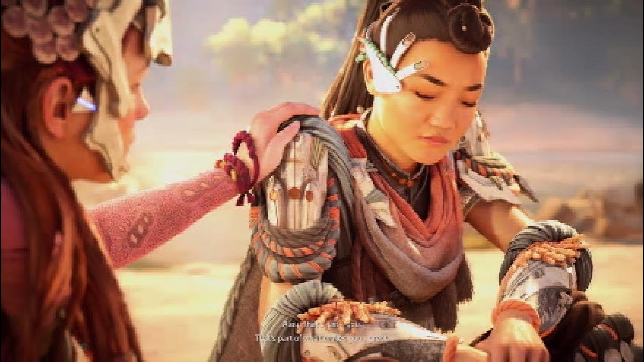 Aloy Awkwardly Touches Love Interest Seyka on the Shoulder Horizon ...