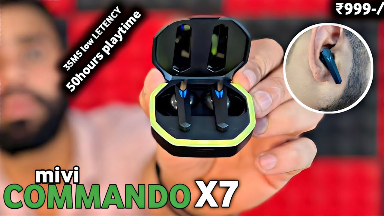 MIVI commando X7 TWS unboxing & review⚡️45MS LOW LETENCY gaming mode ...