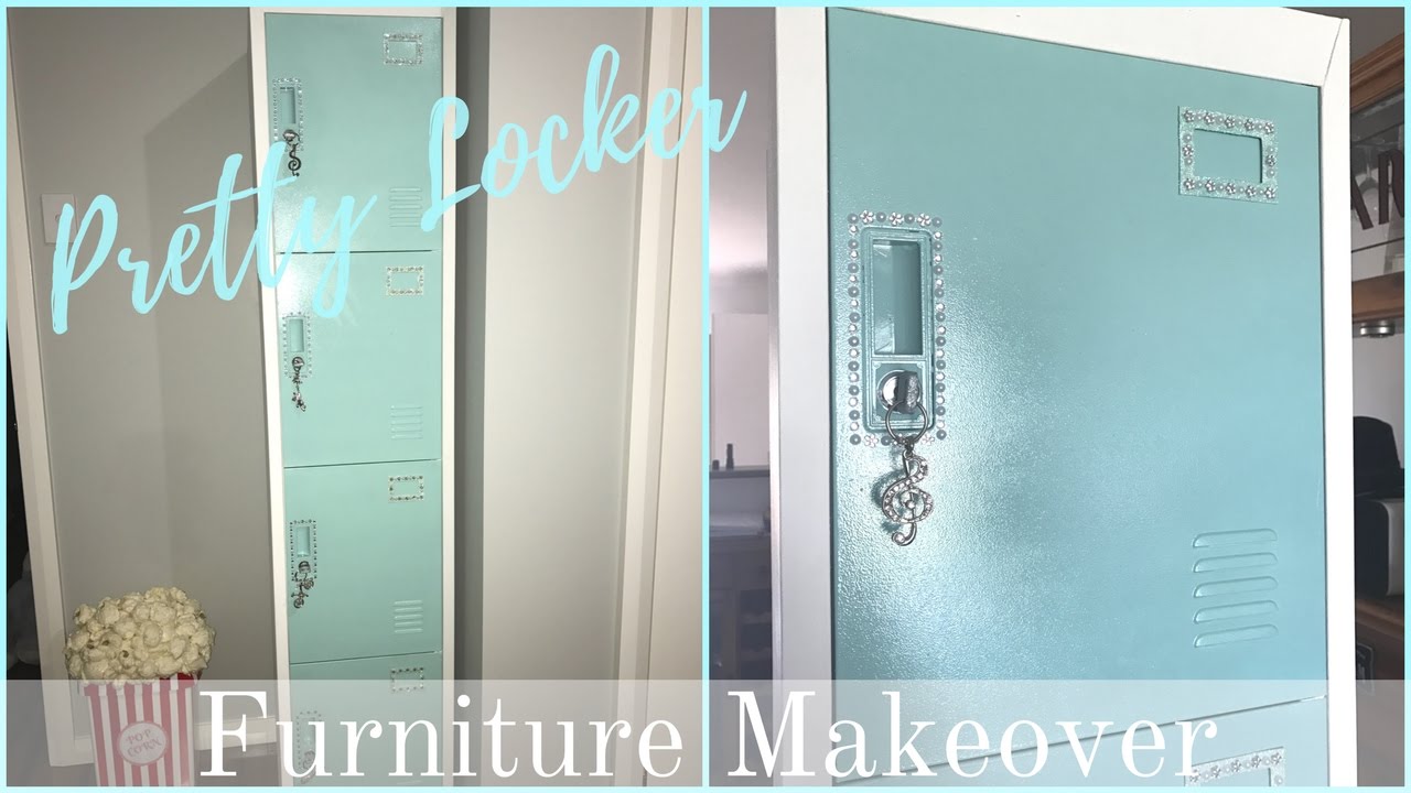 FURNITURE MAKEOVER | Pretty Metal Locker (Homemade Chalkpaint) - YouTube