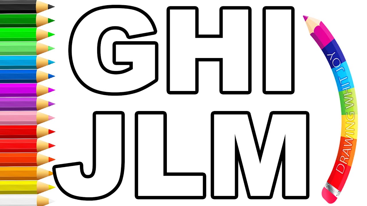 Drawing And Coloring Letters Of The Alphabet | Drawing for kids | very ...