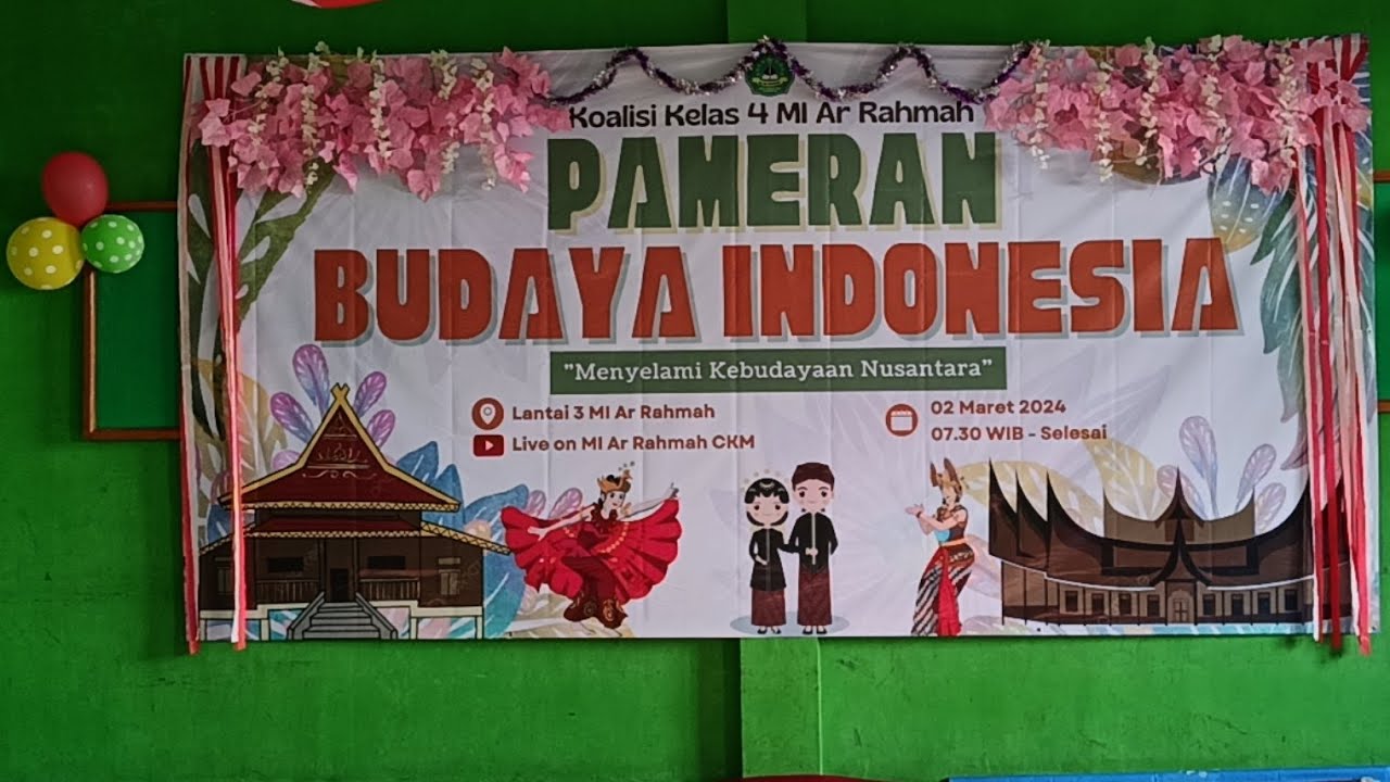 Pameran Budaya Indonesia 2024 | Koalisi Kelas 4 MI Ar Rahmah - YouTube