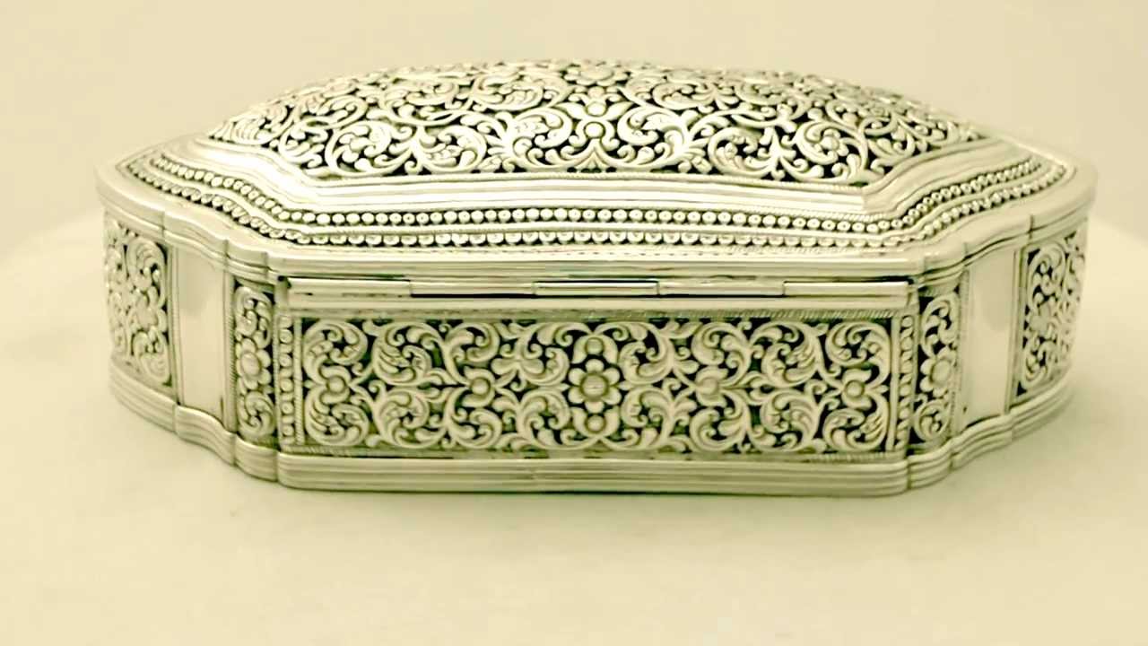 Indian Silver Box - Antique Circa 1880 - AC Silver (W7703) - YouTube