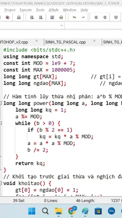 QHĐ TỔ HỢP - TAM GIÁC PASCAL - YouTube