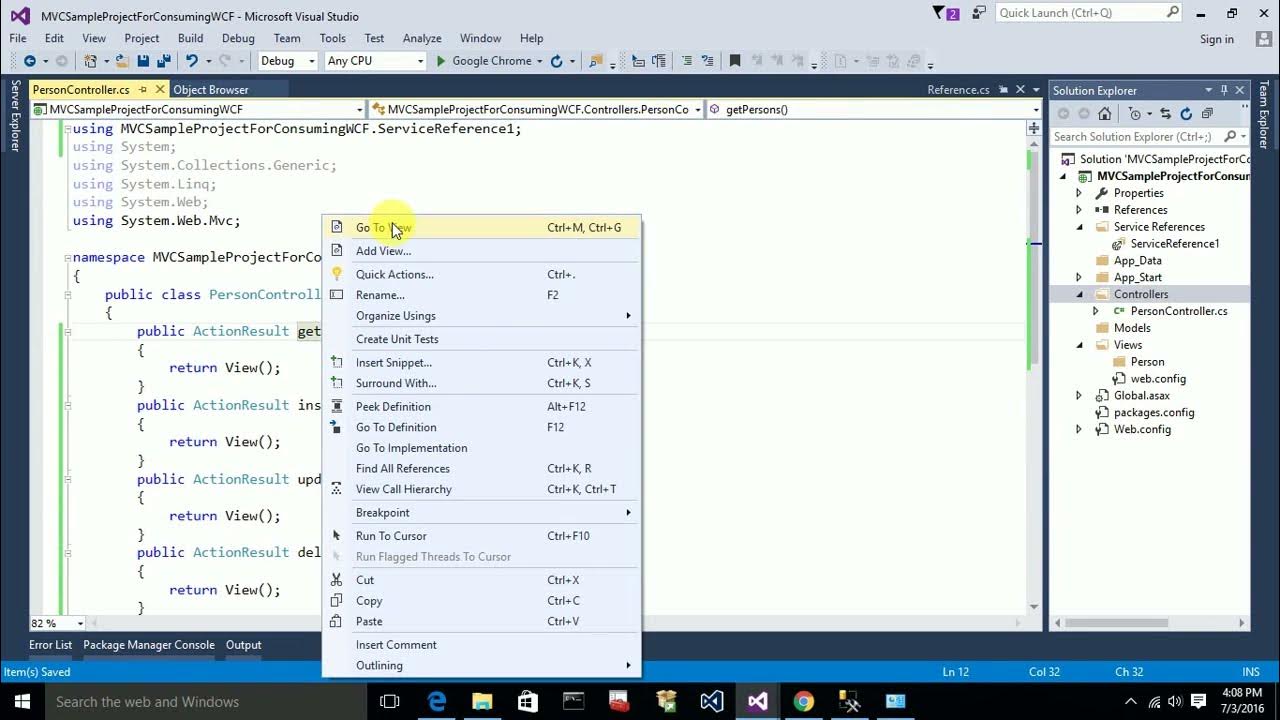 How to Consume WCF service in Asp.net MVC application | 2 | Made it easy for beginners - YouTube