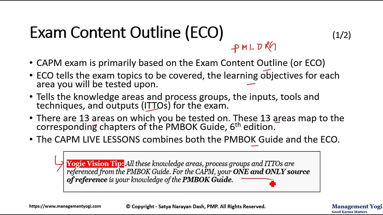 MANAGEMENT YOGI:CAPM LIVE LESSONS: CAPM Exam Content Outline (ECO ...