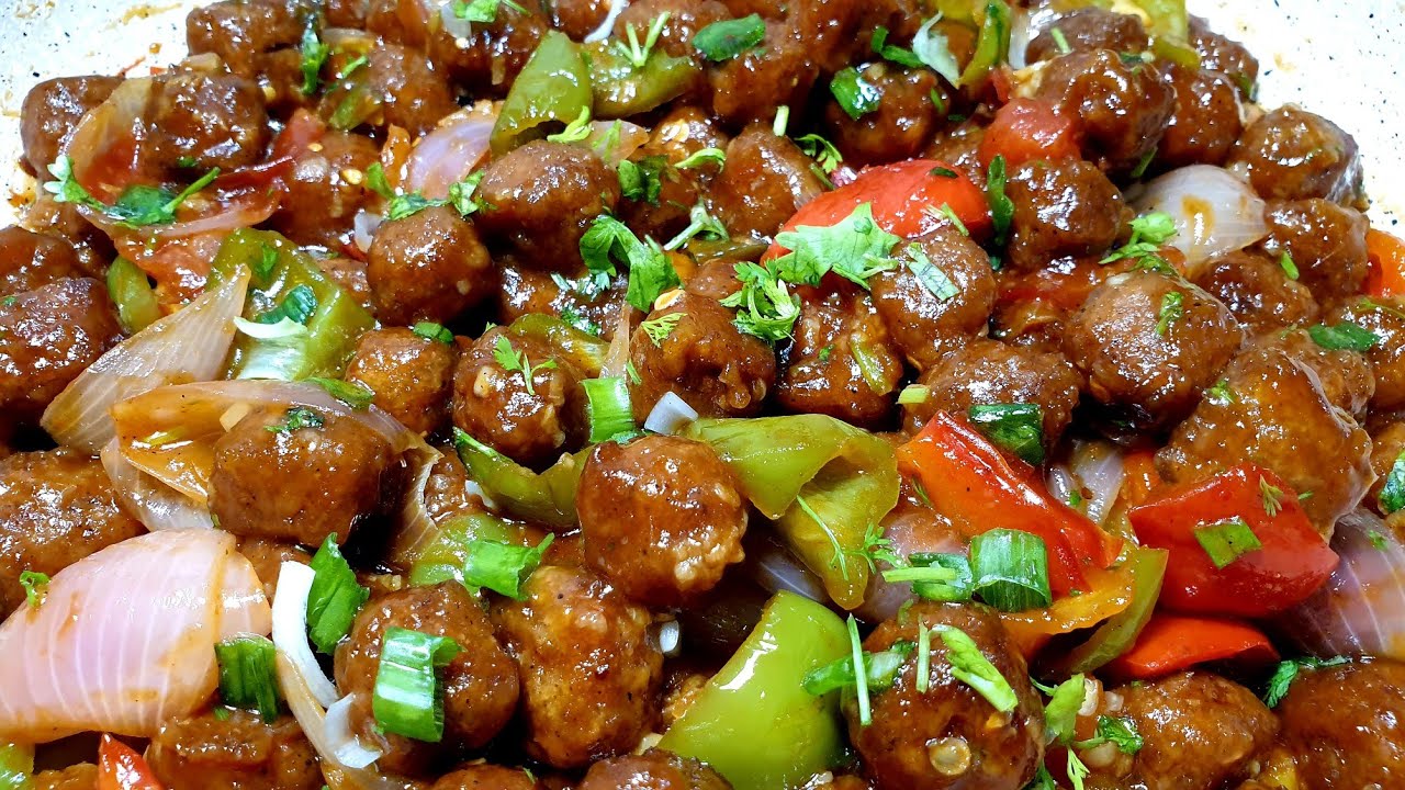 Soya Chilli Recipe || Soya Manchurian Recipe || Soya Chilli Gravy ,High ...