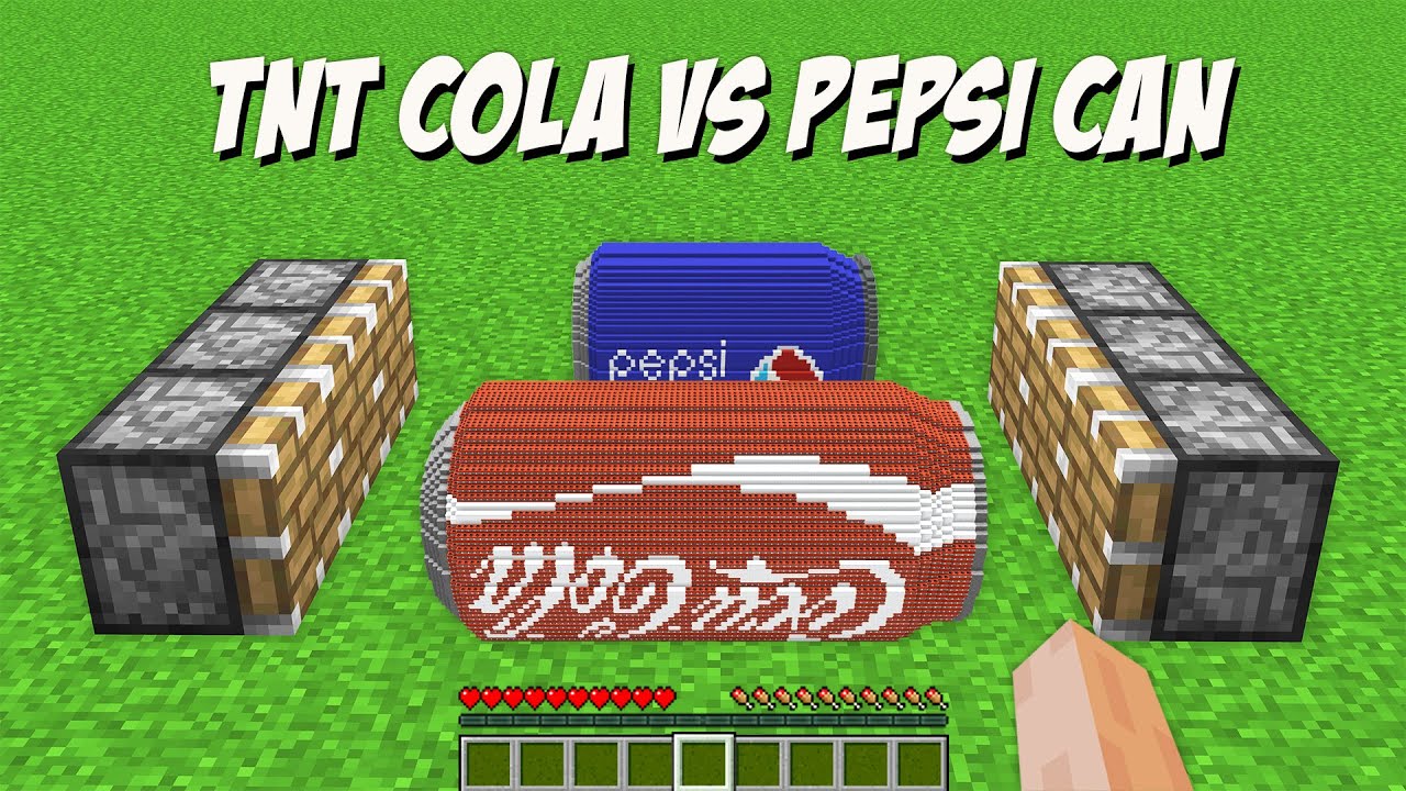 What if I PRESS these cans together? 100.000 TNT COLA and PEPSI in ...