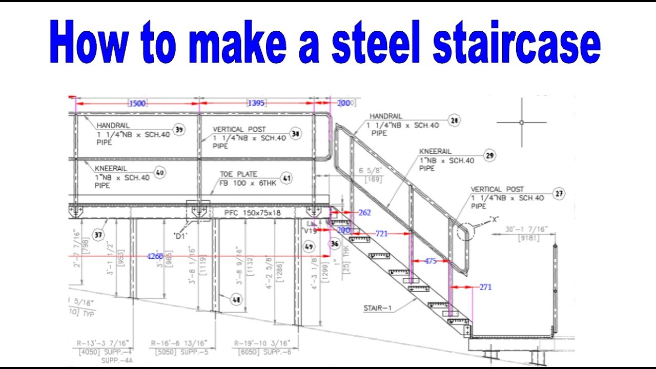 Structural Staircase layout Fabrication - YouTube