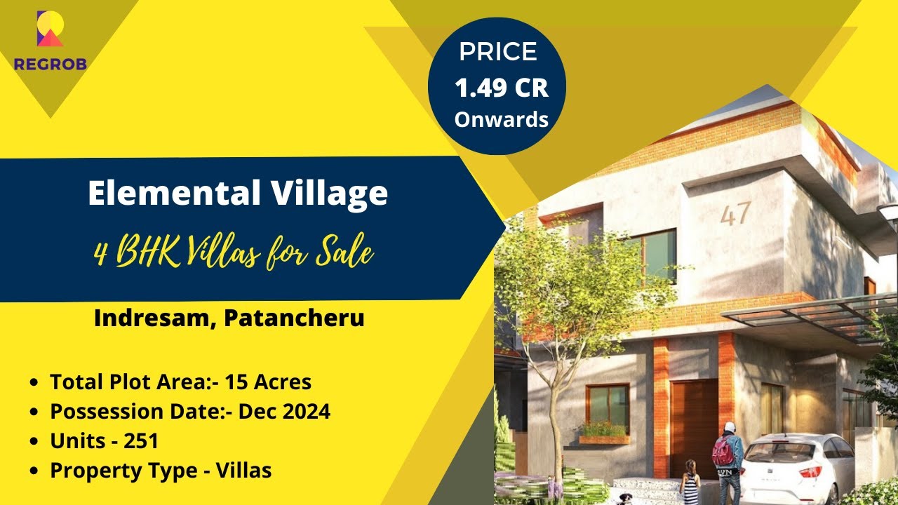 Elemental Village WalkThrough | ☎️ 7569495236 | 4 BHK Villas For Sale in Indresam Hyderabad ...