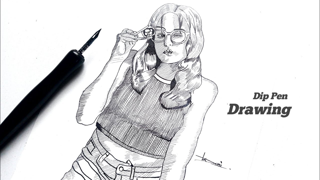 How to use dip pens to improve drawing skills - YouTube