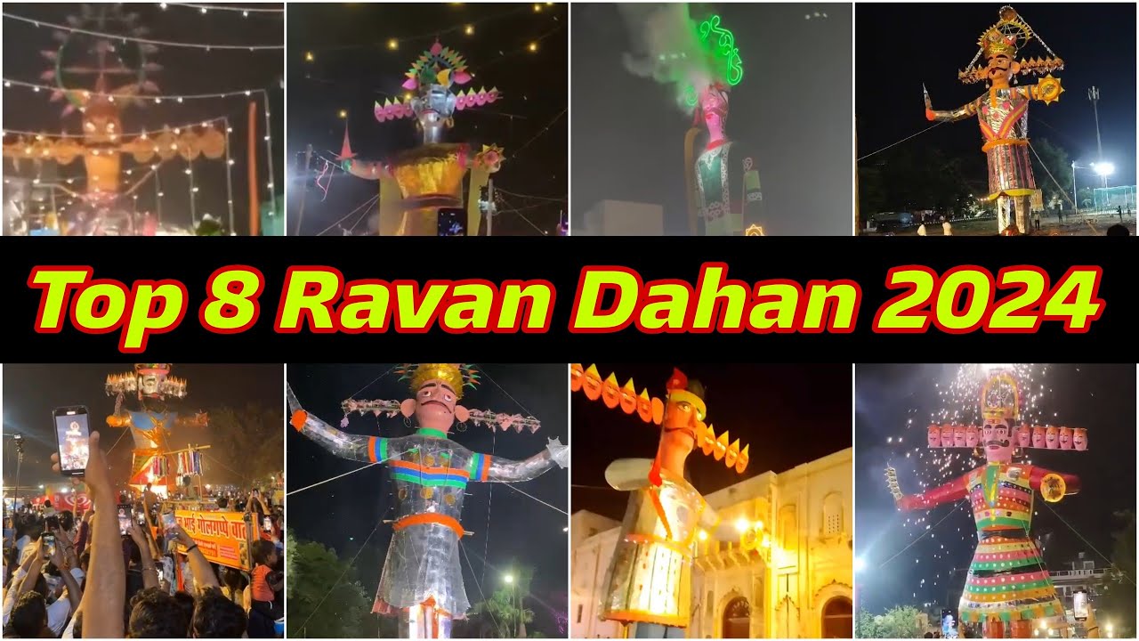 All Ravan Dehan In Kanpur 2024 | Worlds Biggest Ravan 211 foot ka putla ...