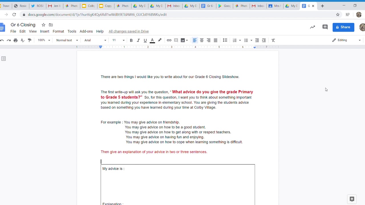 Gr 6 Closing Google Docs Google Chrome 2020 05 19 11 58 49 - YouTube