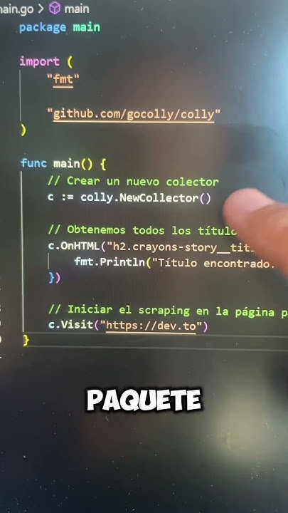 Crea un web scraper en segundos con el framework Colly de Go #golang - YouTube