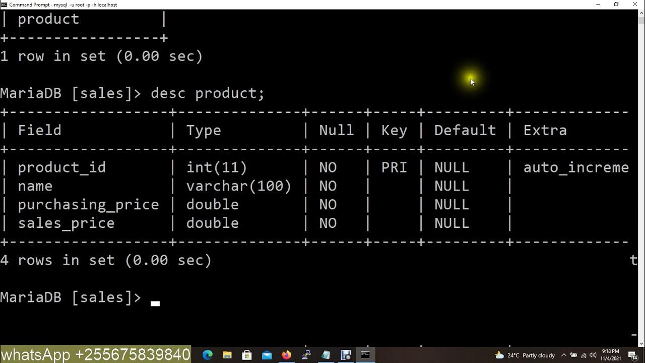 MYSQL DATABASE PROGRAMMING: CREATING TABLES WITH REFERENTIAL INTERGRITY - YouTube