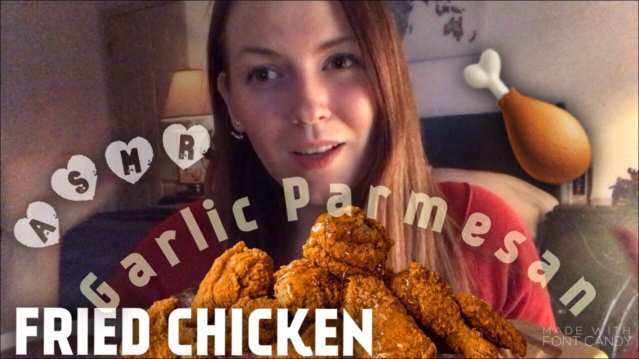 FRIED CHICKEN Garlic Parmesan 🍗🧀 ~ ASMR Mukbang Relaxing Eating Sounds ...