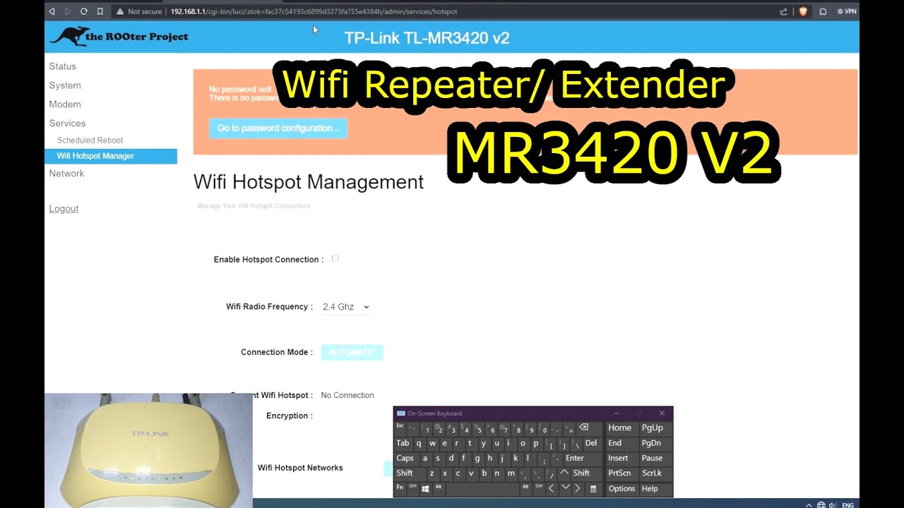 Openwrt ada WiFi repeater/Extender MR3420 V2 - YouTube