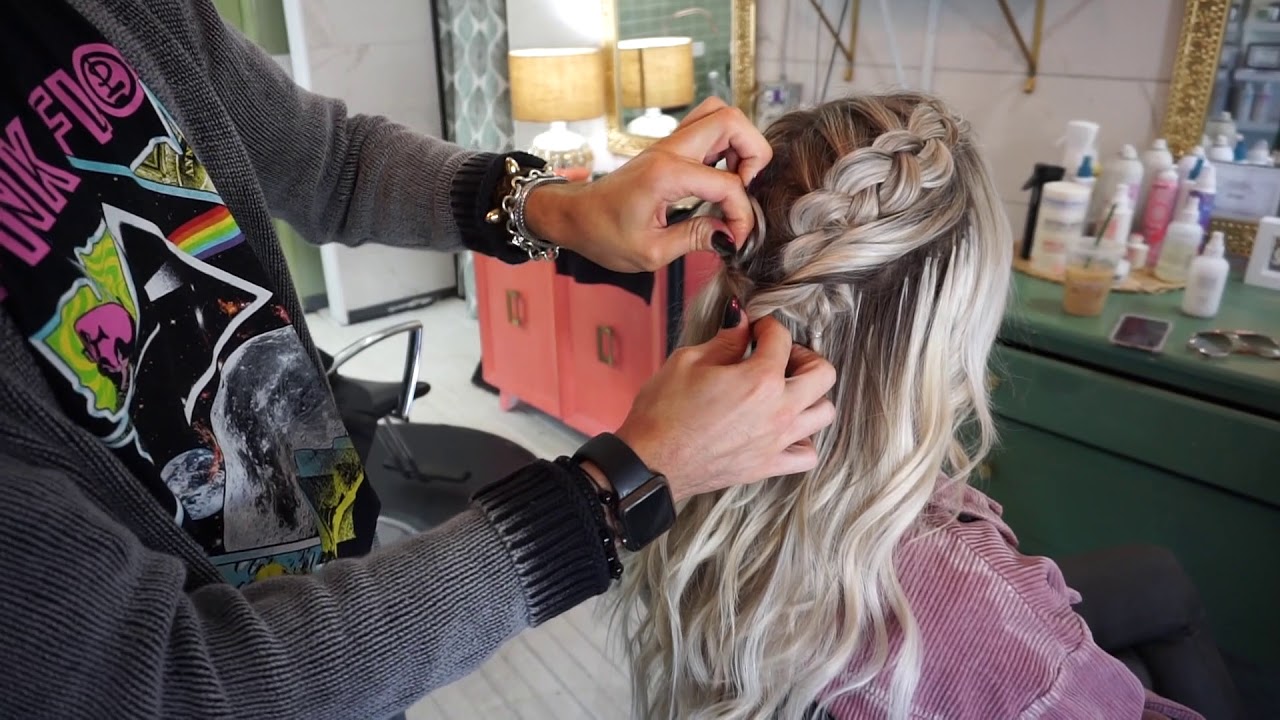 Half Up Boho Braid Tutorial - YouTube