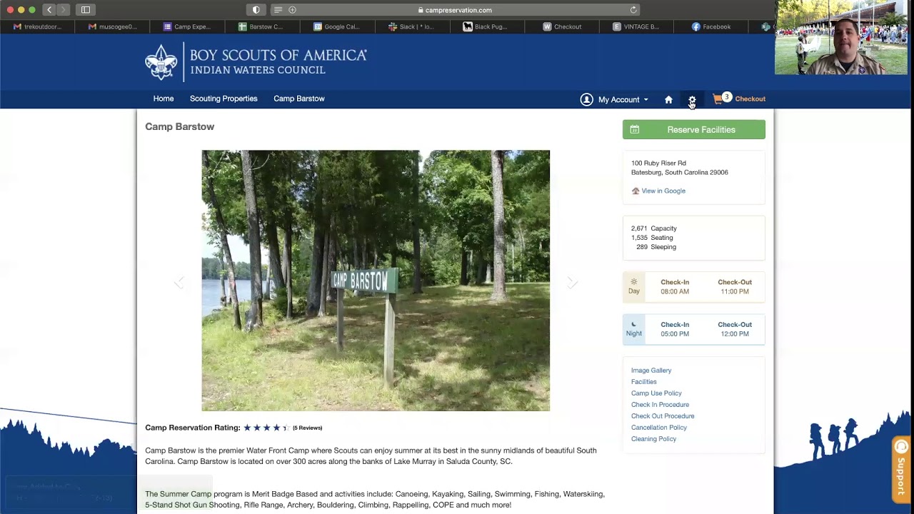 Camp Barstow Reservation System How To - YouTube