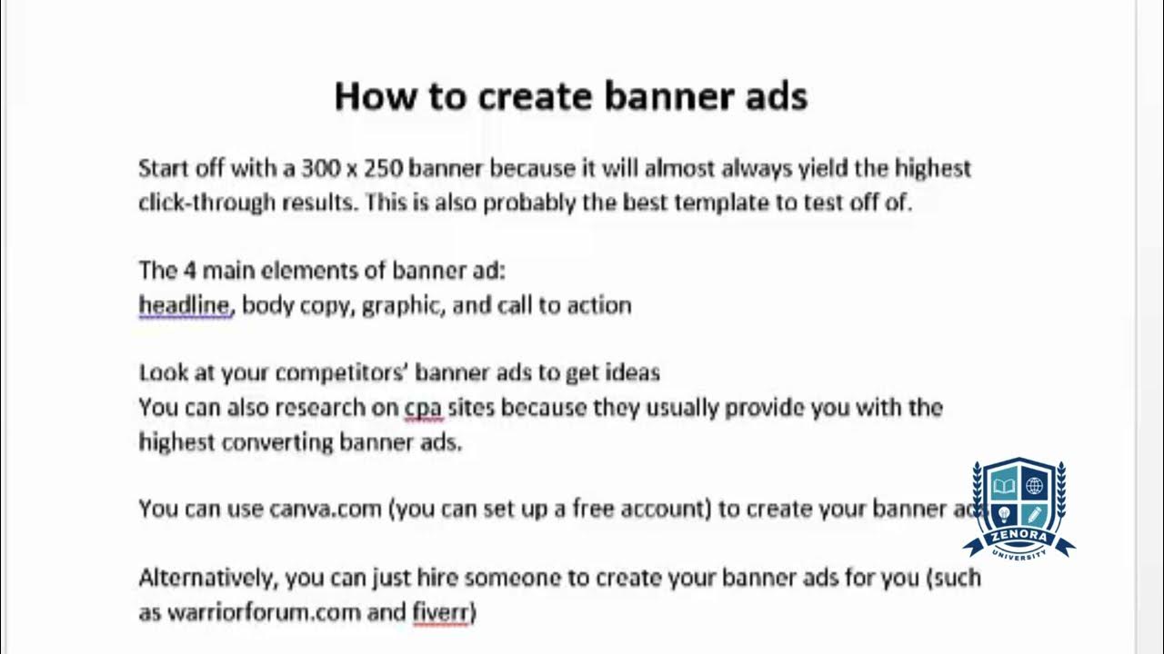 V3 How To Create Banner Ads - YouTube