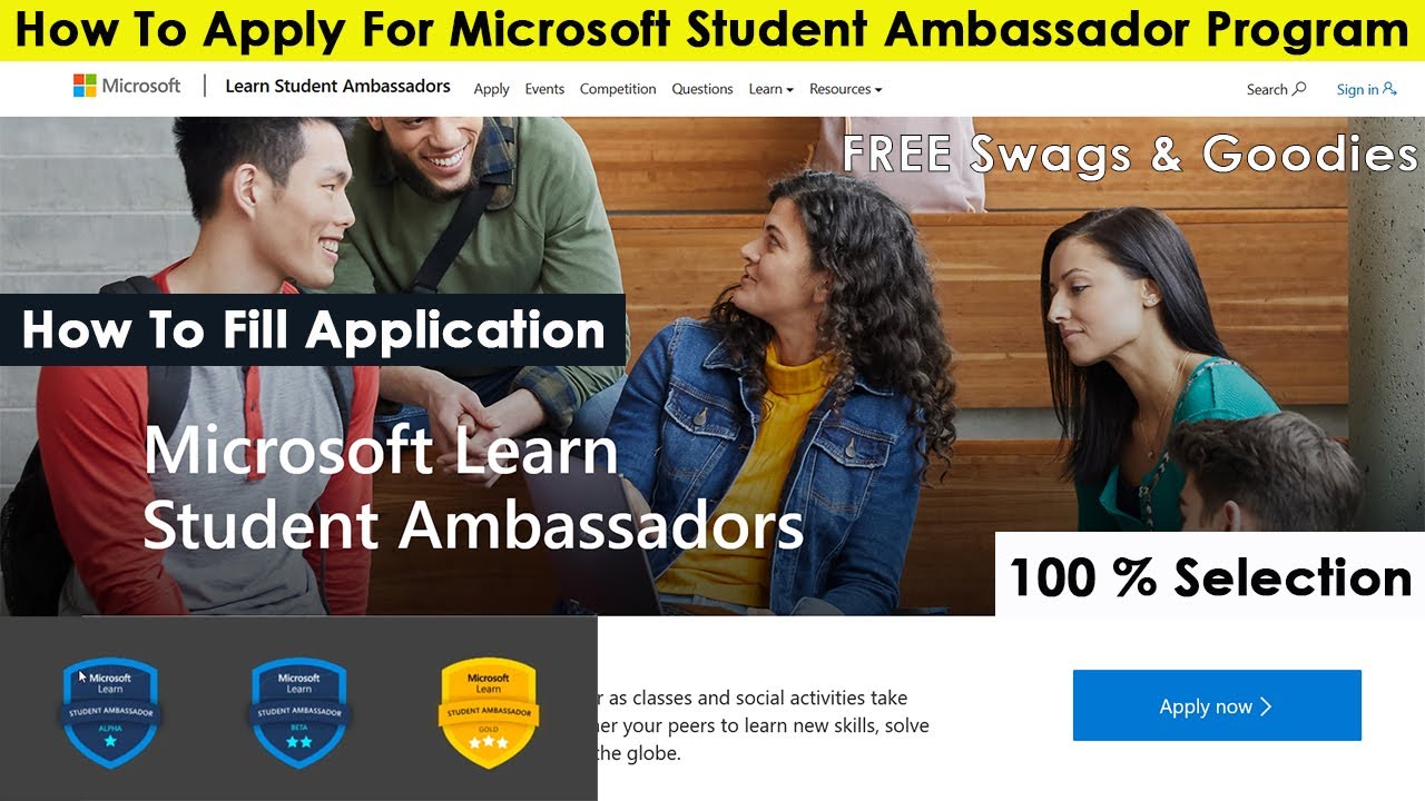 How to apply for Microsoft Student Ambassador Program | How to fill ...