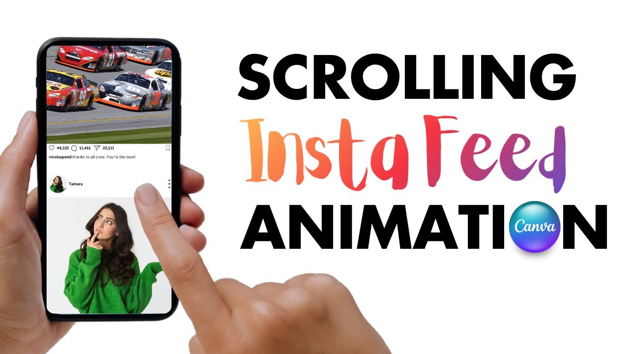 Make a SCROLLING Instagram Feed Animation in Canva - YouTube