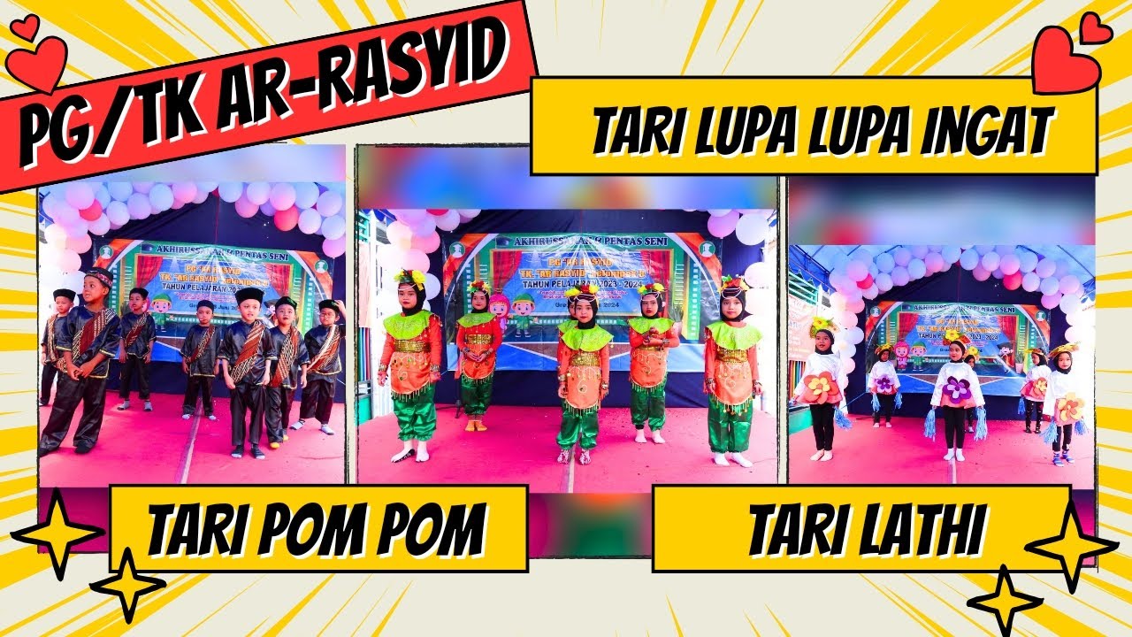 Tari Lathi, Tari Pom Pom dan Tari Lupa Lupa Ingat dari PG/TK AR-RASYID ...