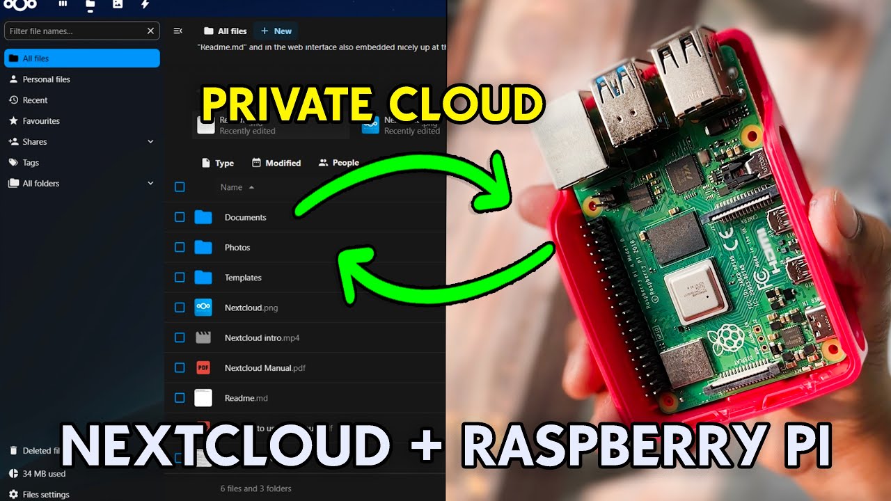 MAKE Private Cloud Storage on Raspberry Pi with Nextcloud - YouTube